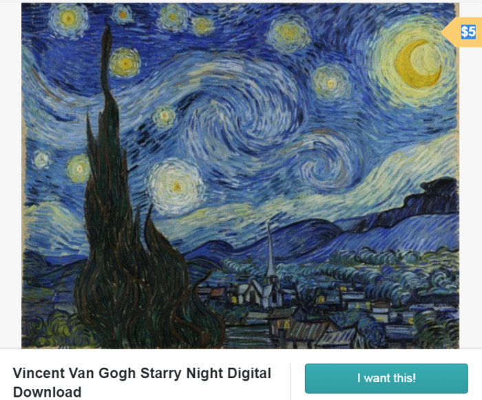Vincent Van Gogh Starry Night Digital Download – Art Gallery